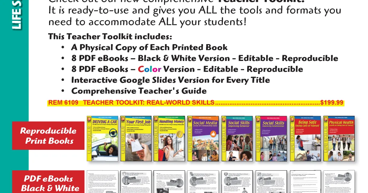 Life Skills, Reading, Comprehensive, Teaching, Toolkit