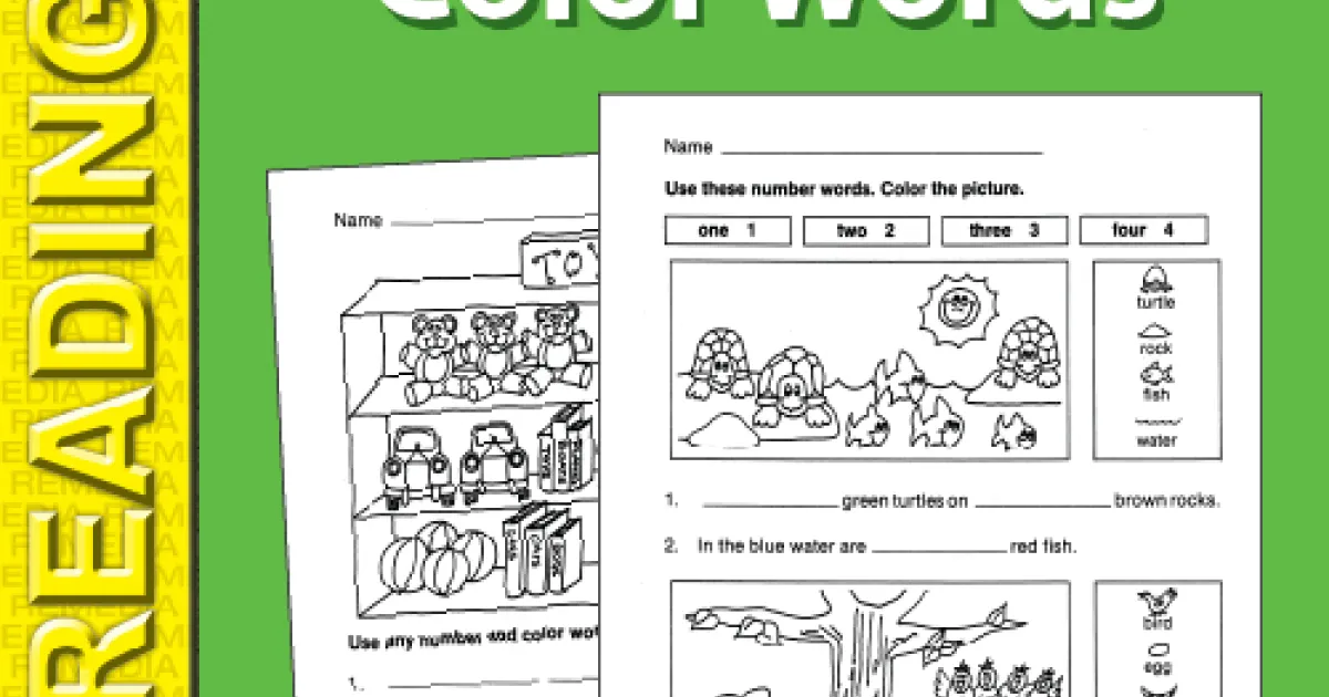 Color & Number Sight Word Activities (eBook)