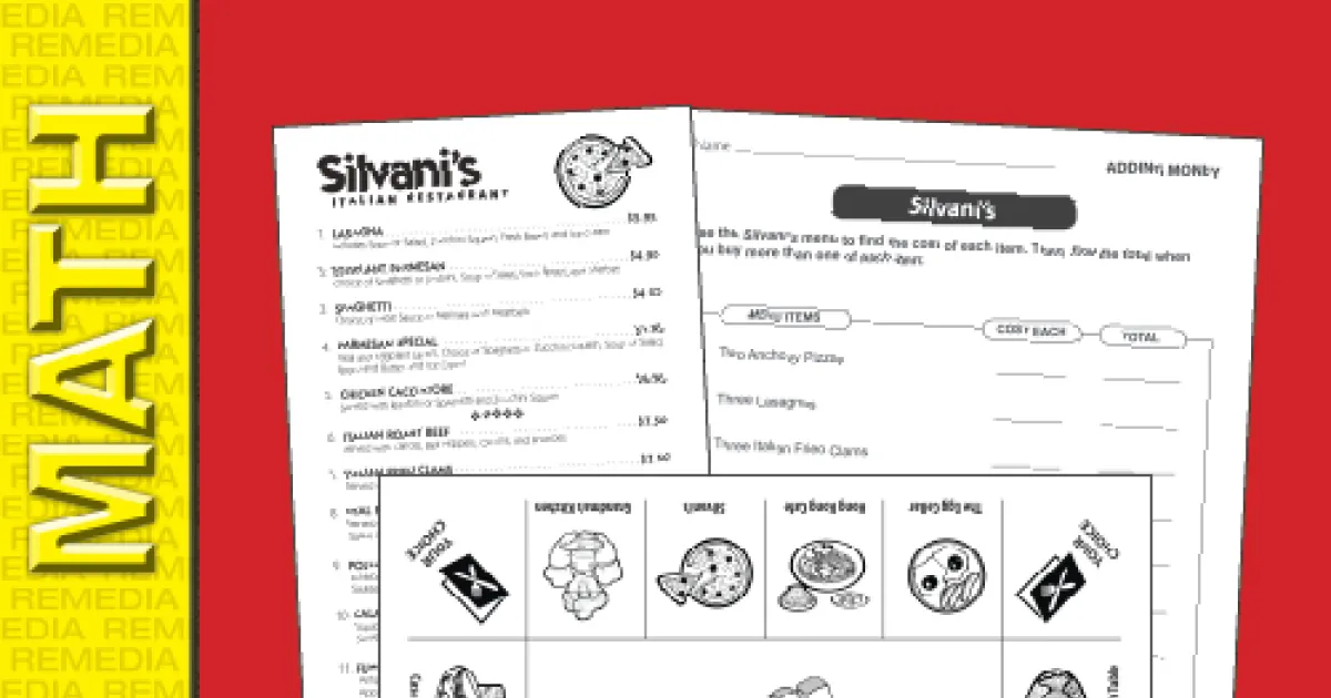 Menu Math: Real-Life Word Problems & Game