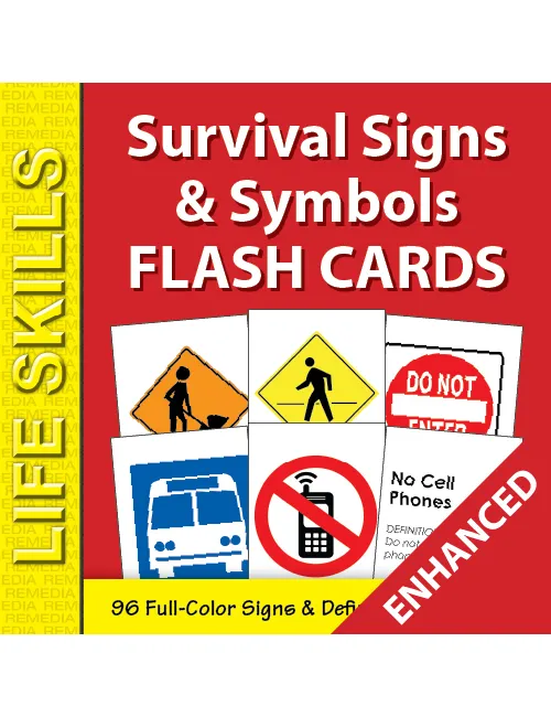 Survival Signs & Symbols Flash Cards