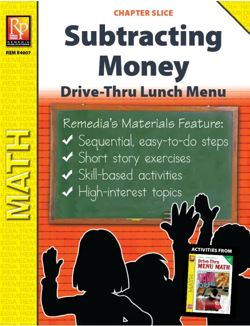 Subtracting Money: Drive-Thru Lunch Menu (Chapter Slice)