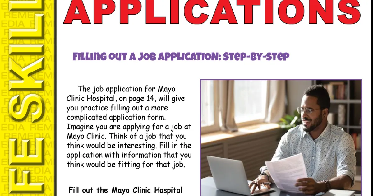 Life Skills Lessons: Job Applications - Filling Out Forms