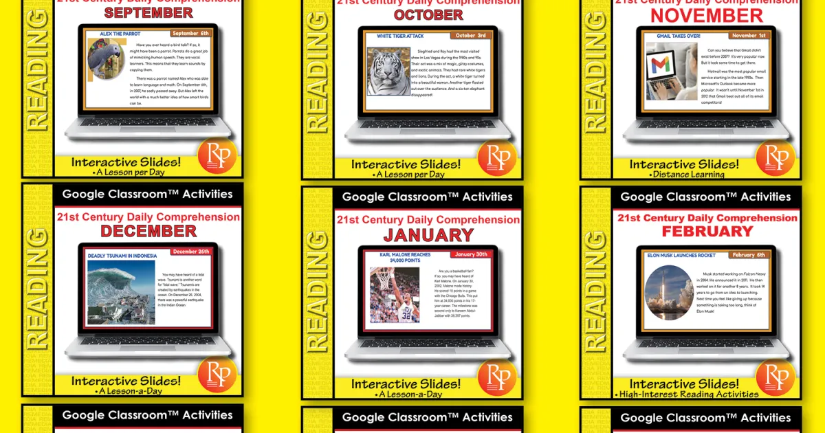 21st Century Daily Comprehension School Year - Google Slides