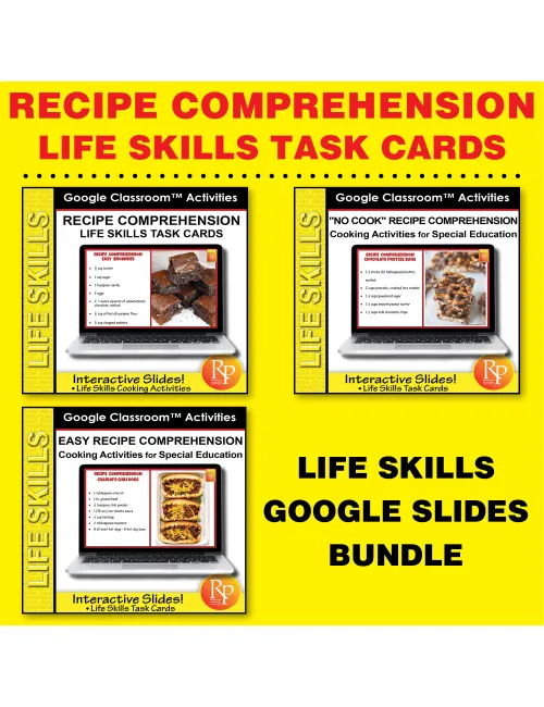Recipe Comprehension Bundle: Life Skills - Cooking Activities (Google ...
