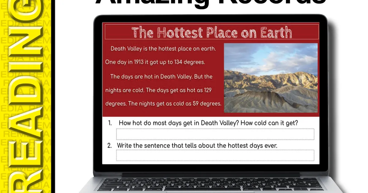Google Slides - High Interest / Low Vocabulary Reading about AMAZING ...