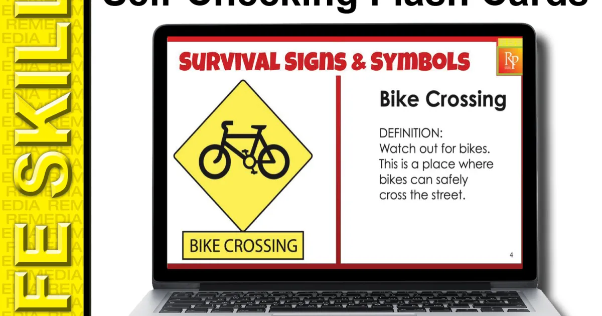 191 Google Slides: SURVIVAL SIGNS, SYMBOLS: SELF CHECKING FLASH CARDS ...