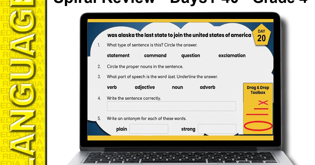Google Classroom Activities: Daily Language Quickies Gr 4.1 | Distance ...