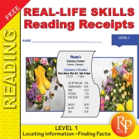 FREE! Reading Receipts: Real World - Daily Life Skills - Activities