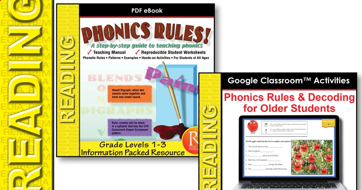 Phonics Rules & Decoding for Older Students: PDF & Google BUNDLE ...