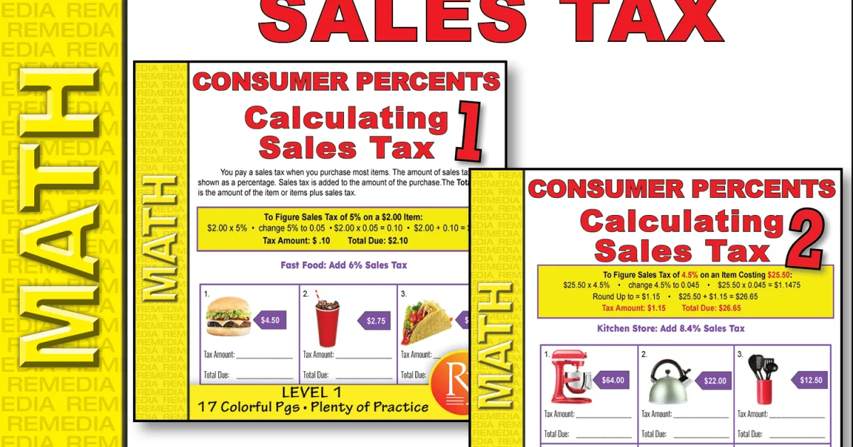 Math, Consumer, Percents, Sales Tax, money, life skills