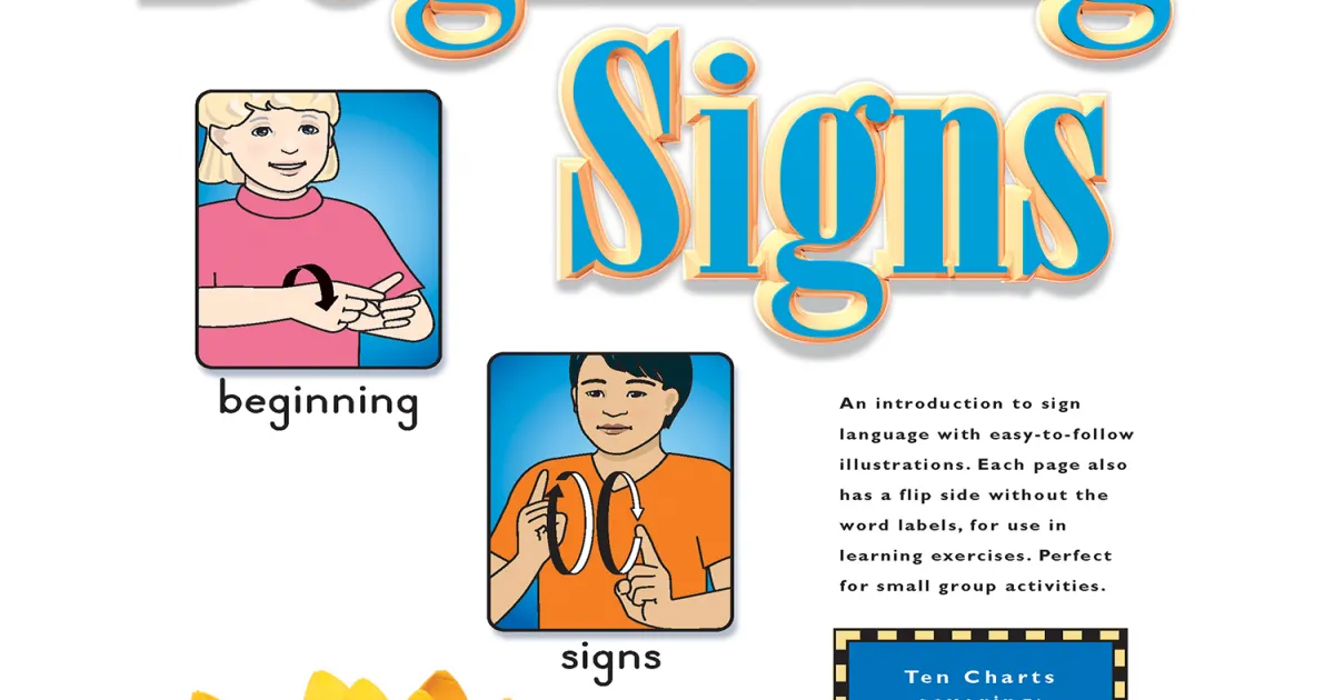 Beginning Signs: Sign Language Flip Chart