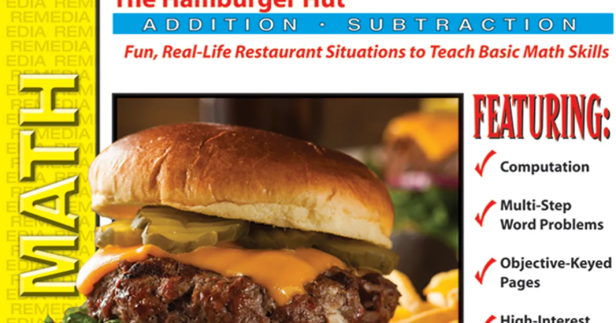 Menu Math: The Hamburger Hut (+, -)