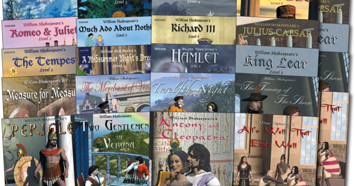 Easy Reading Shakespeare: Reading Level 2-5 (40-Book Set)