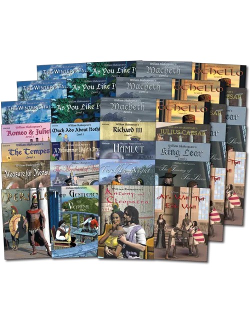 Easy Reading Shakespeare: Reading Level 2-5 (60-Book Set)