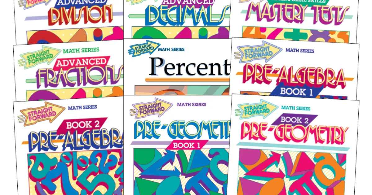 Straight Forward Math Series: Advanced Level (12-Book Set)