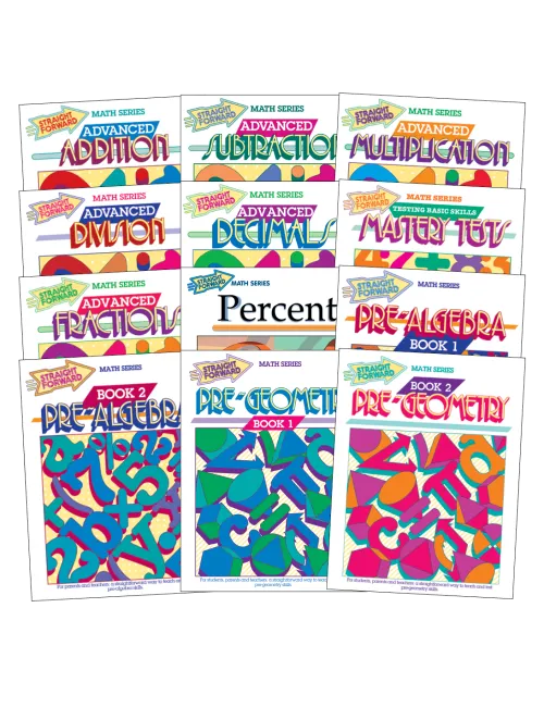 Straight Forward Math Series: Advanced Level (12-Book Set)