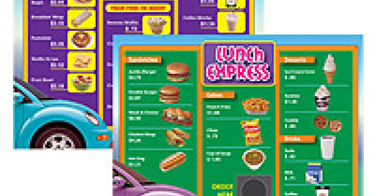 Drive-Thru Menu Math: Beginning Money Skills Menus (6-Pack)