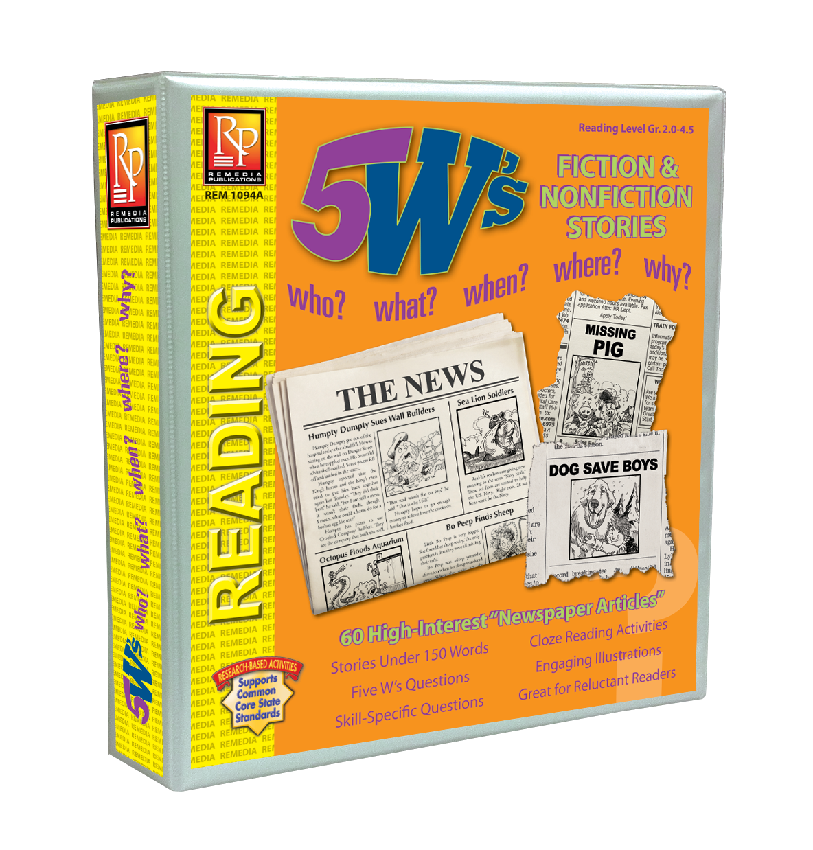 5 W's Fiction & Nonfiction Classroom Reading Comprehension Activities