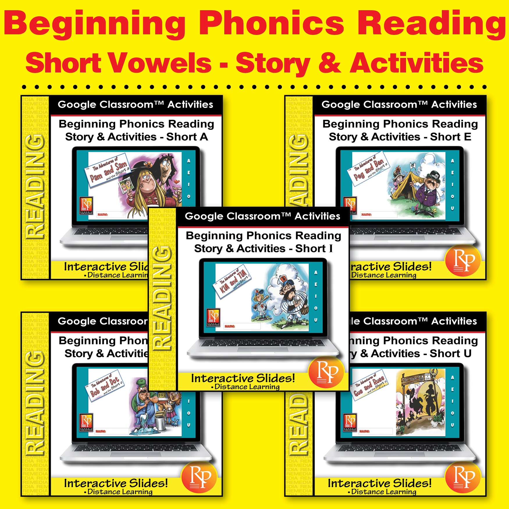 Beginning Phonics Reading - Short Vowels SET - GOOGLE CLASSROOM ...