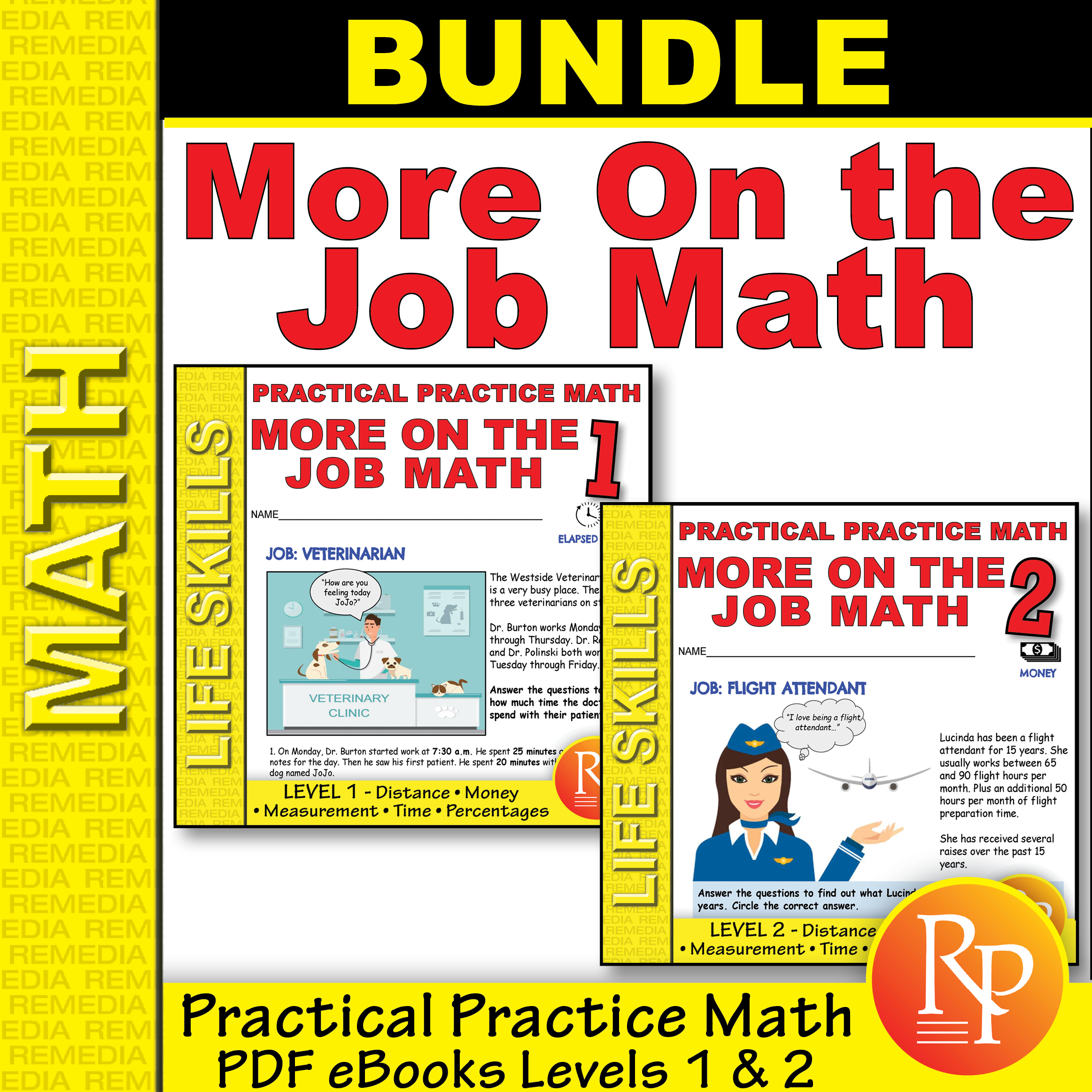 More On the Job Math Set: Levels 1 & 2