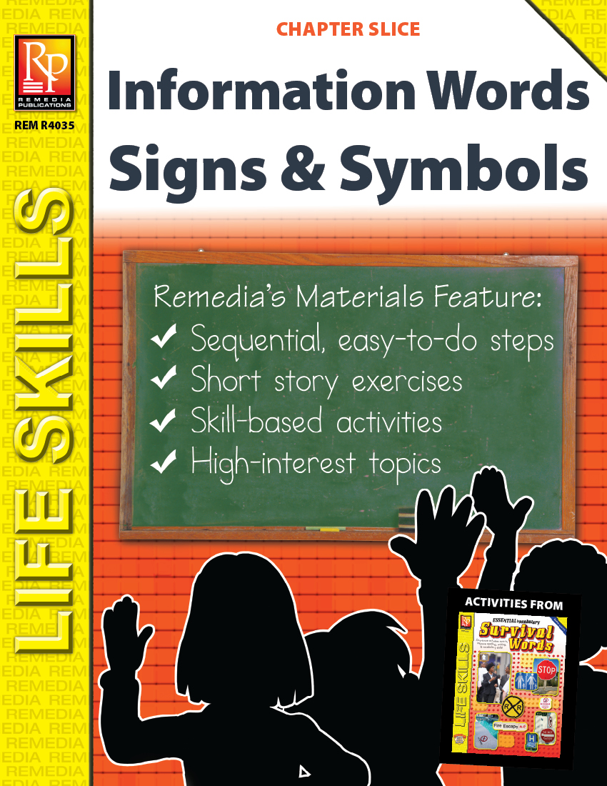 Information Words Unit: Survival Signs & Symbols Vocabulary (Chapter Slice)