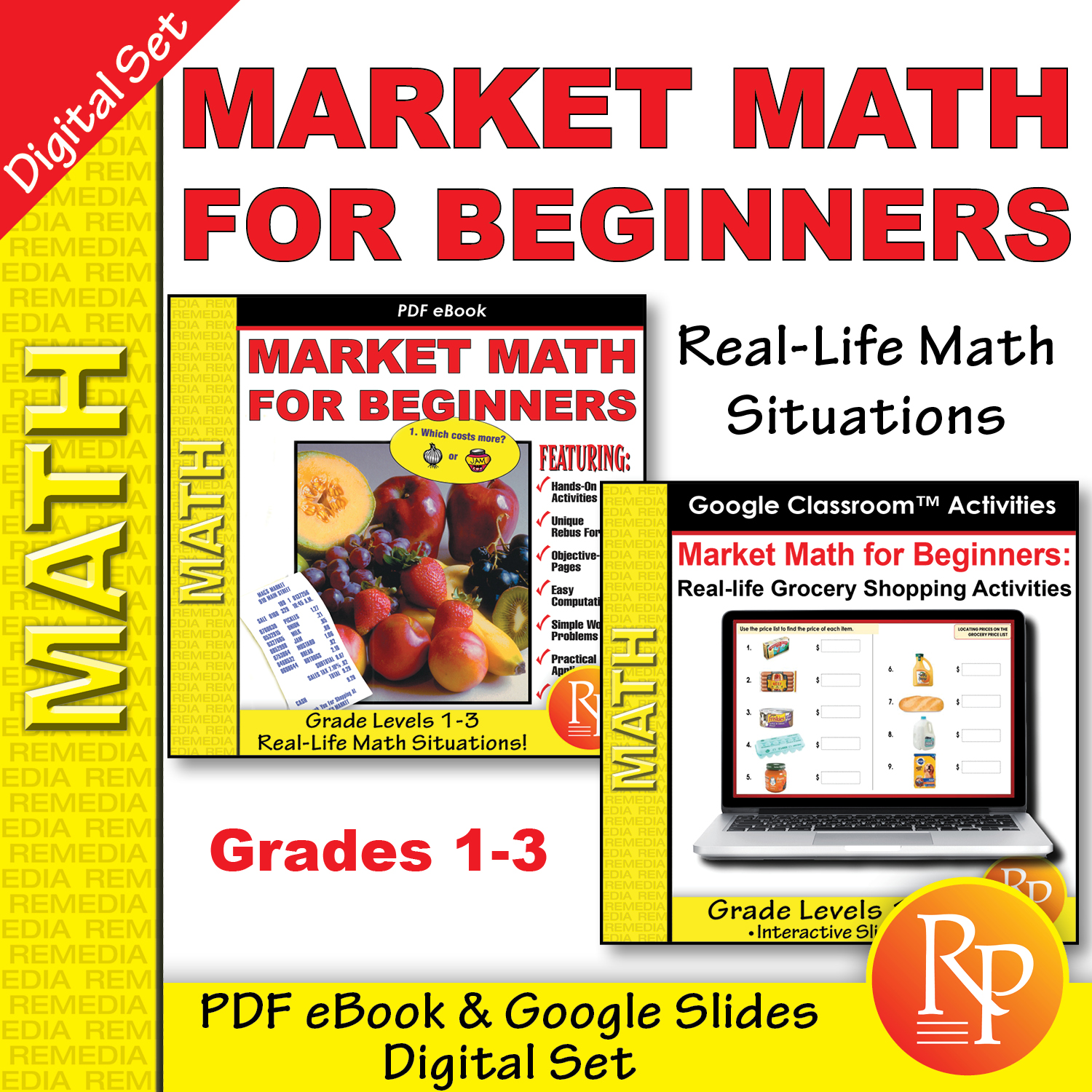 Market Math for Beginners PDF & Google BUNDLE: Add - Subtract - Mult ...