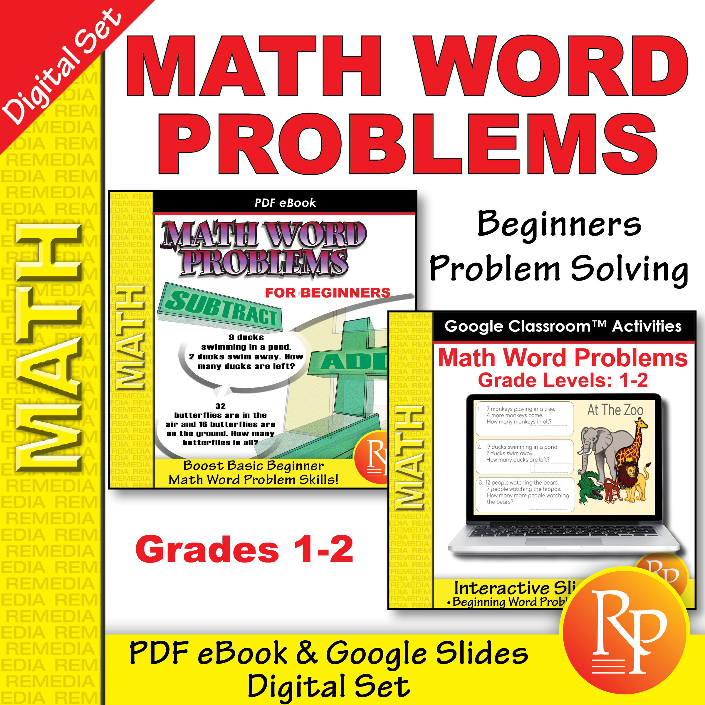 Math Word Problems - PDF Google BUNDLE: Easy - Fun - Interactive ...