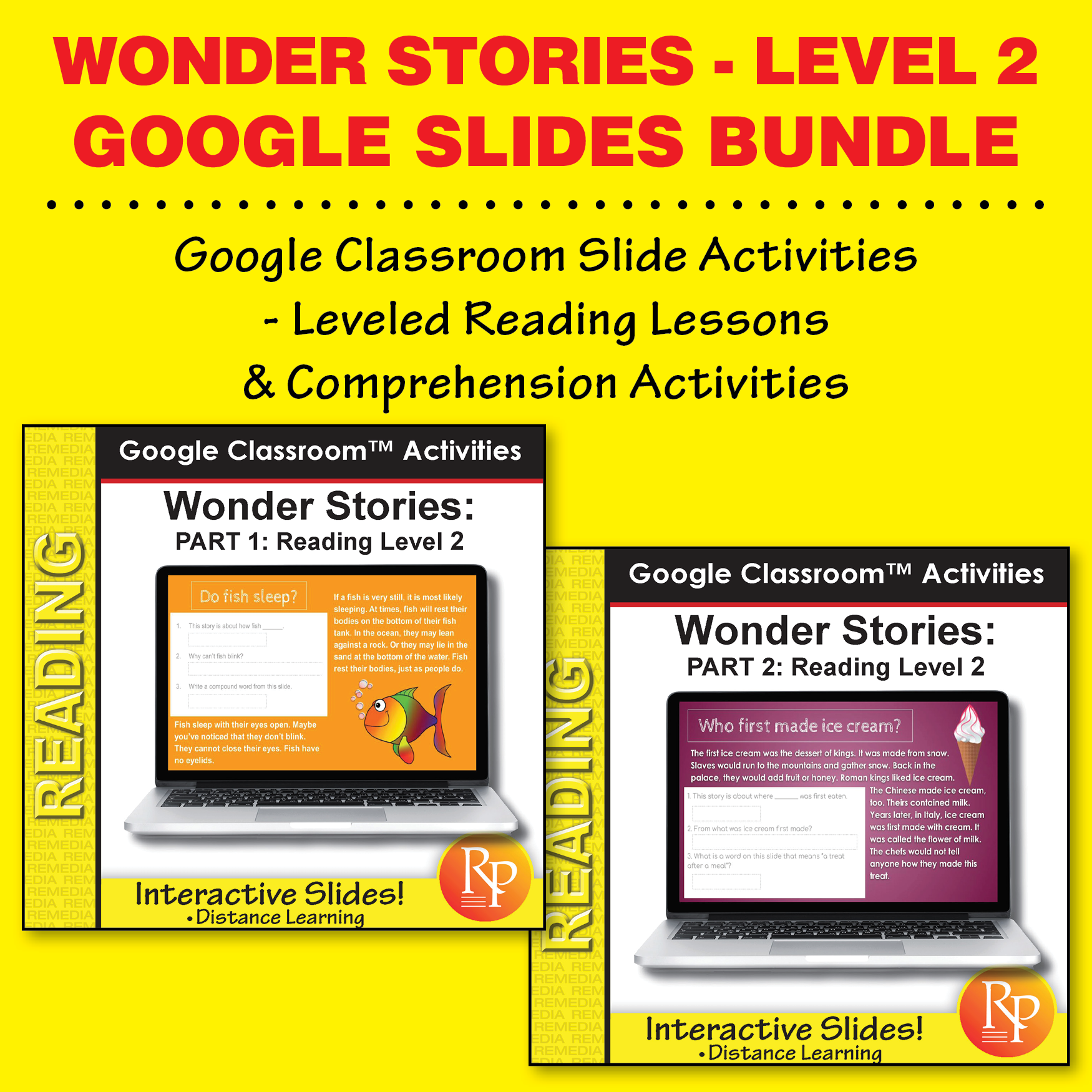 HIGH INTEREST READING BUNDLE Wonder Stories Lvl 2 Google SLIDES