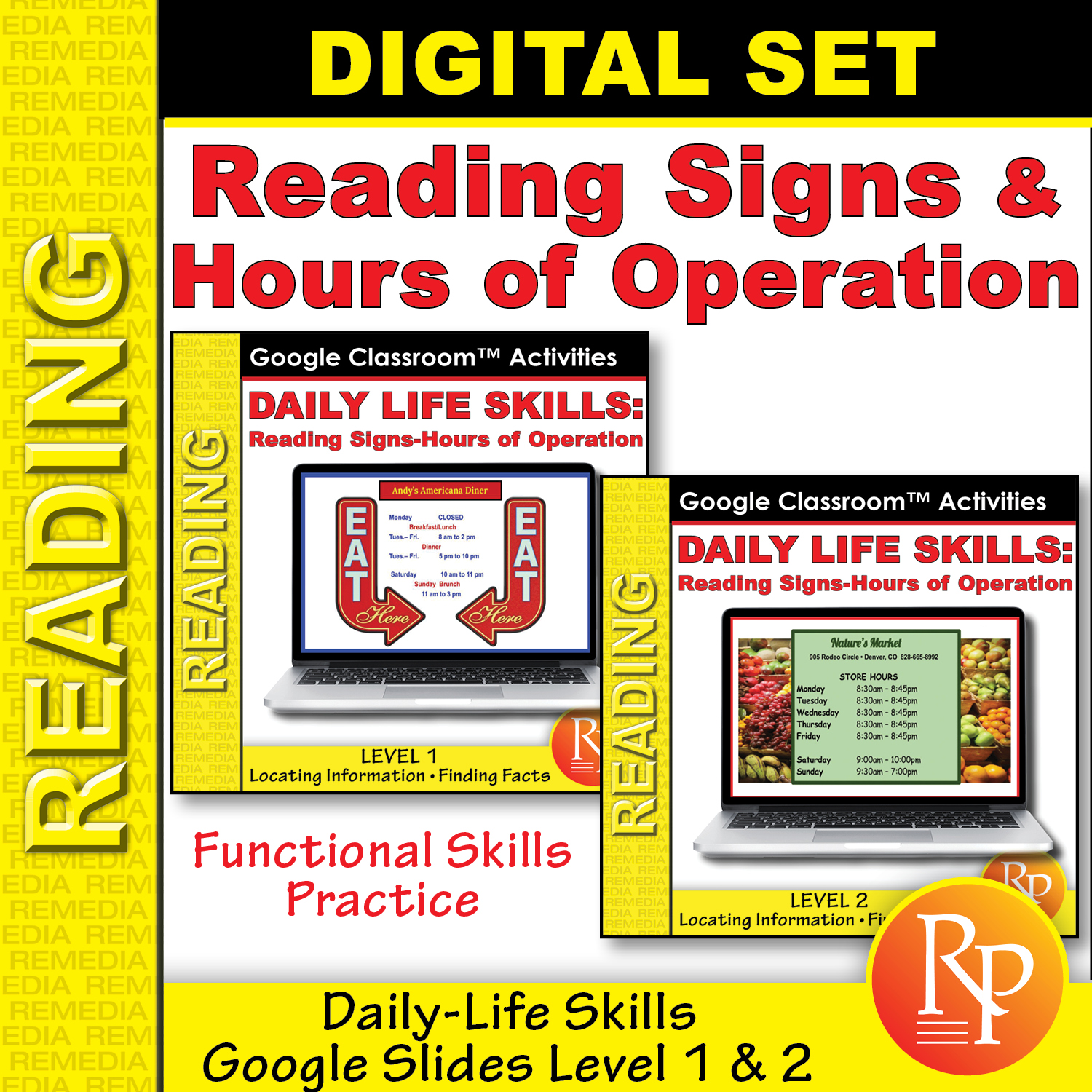 reading, set, life skills, signs, business