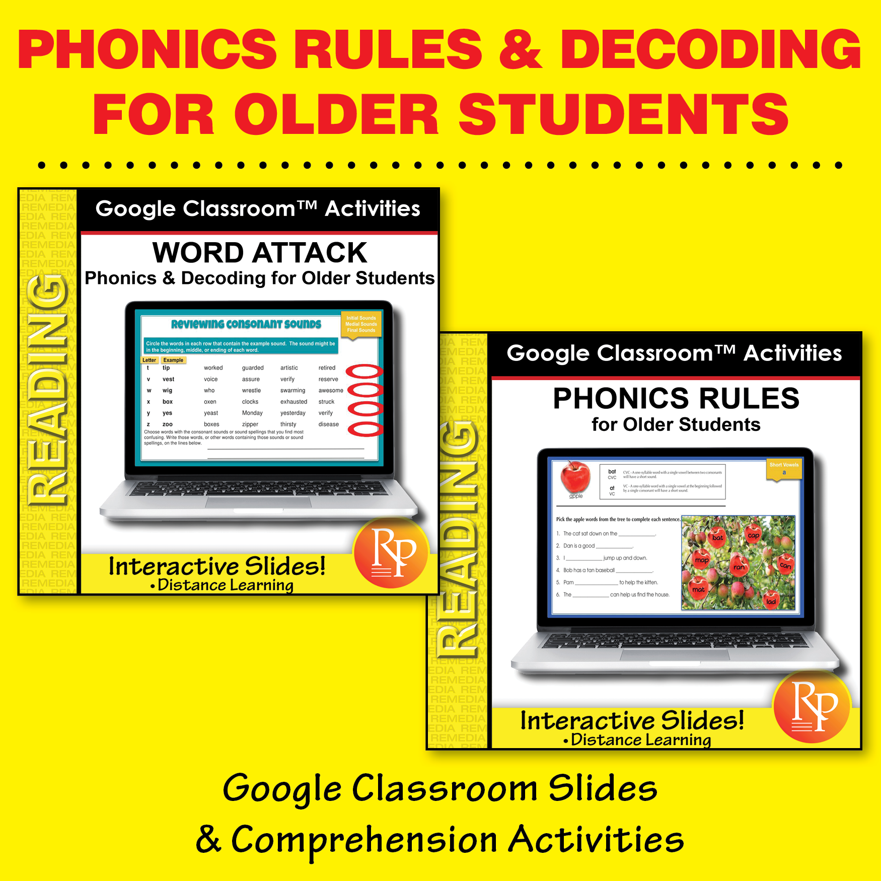 Phonics & Decoding For Older Students: 265 Ready-to-use GOOGLE SLIDES ...