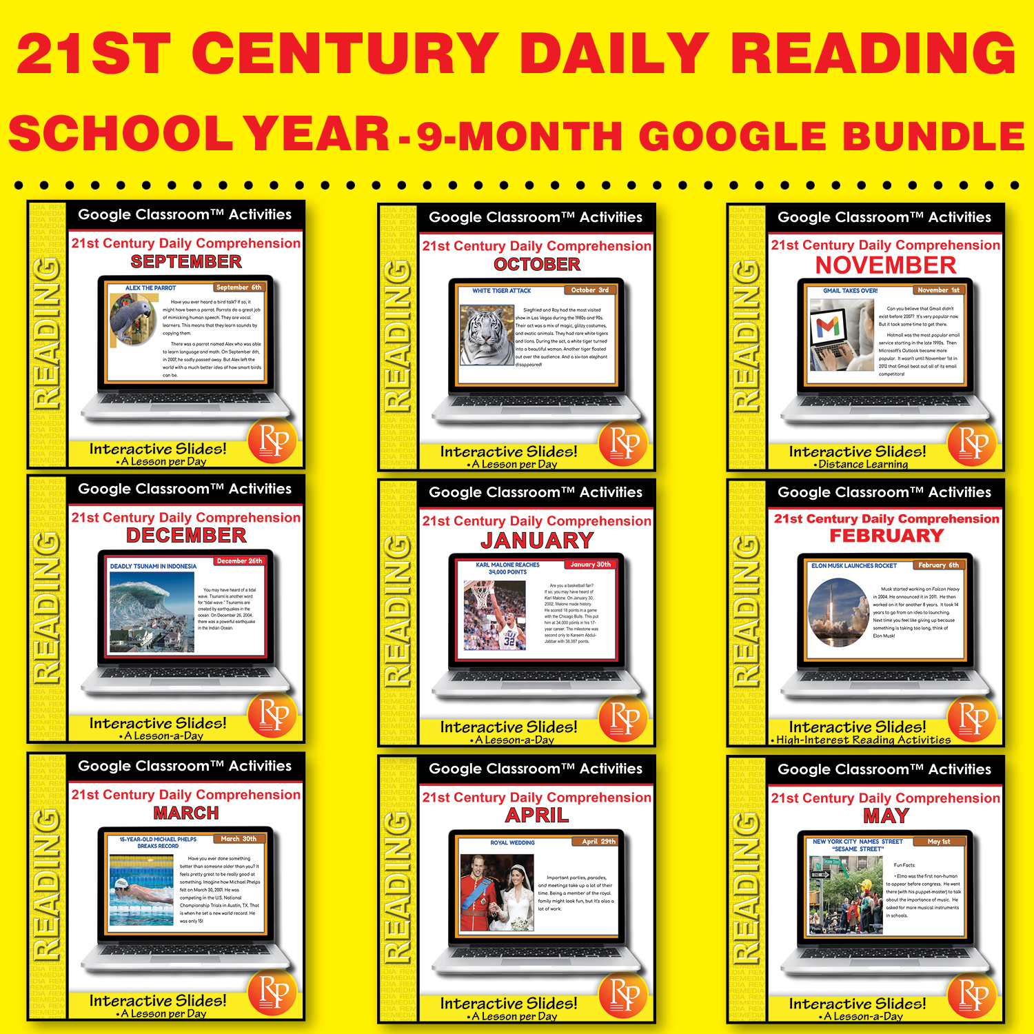 21st Century Daily Comprehension School Year - Google Slides