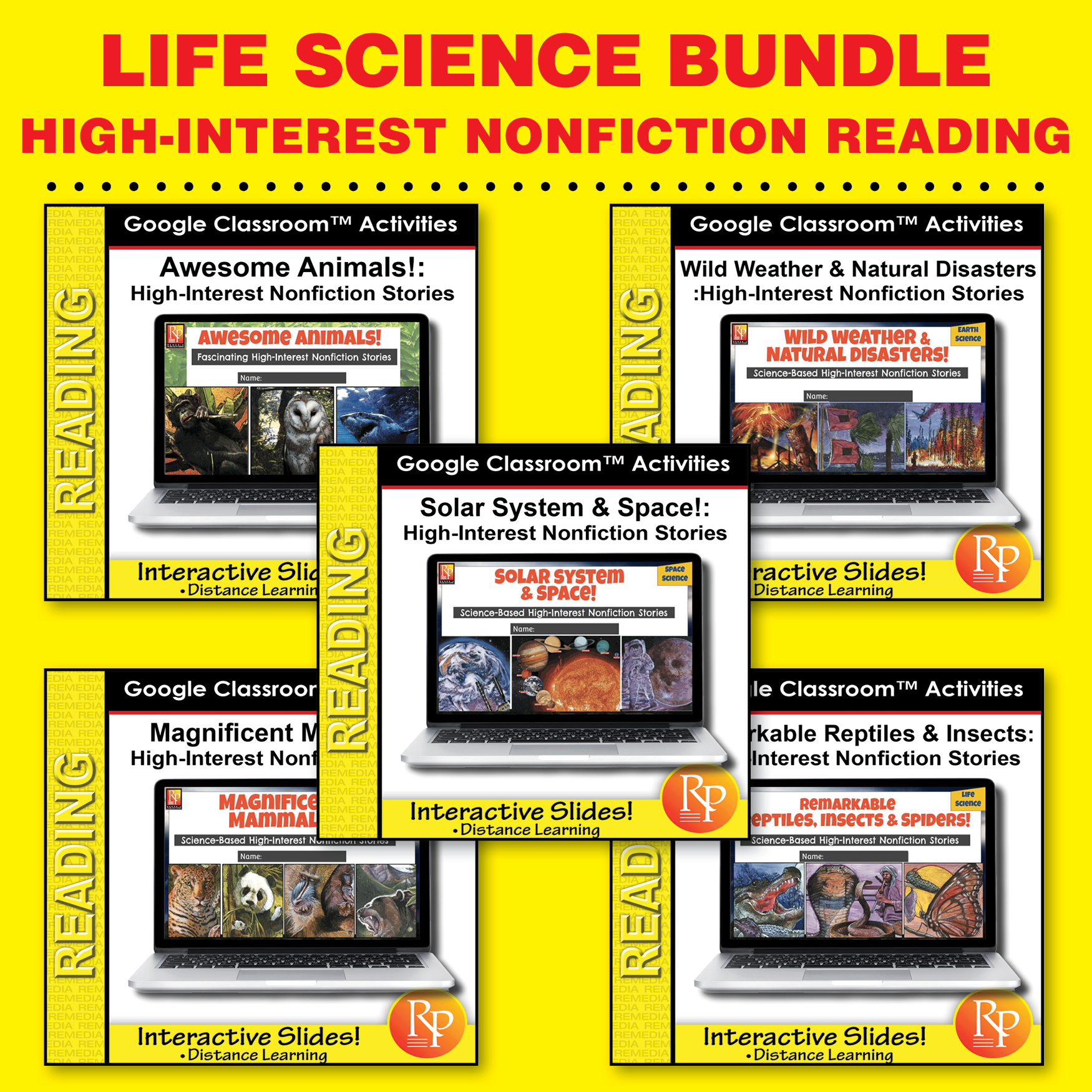 274 Google Slides BUNDLE! HIGH-INTEREST/LOW READING LVL- SUPER SCIENCE ...