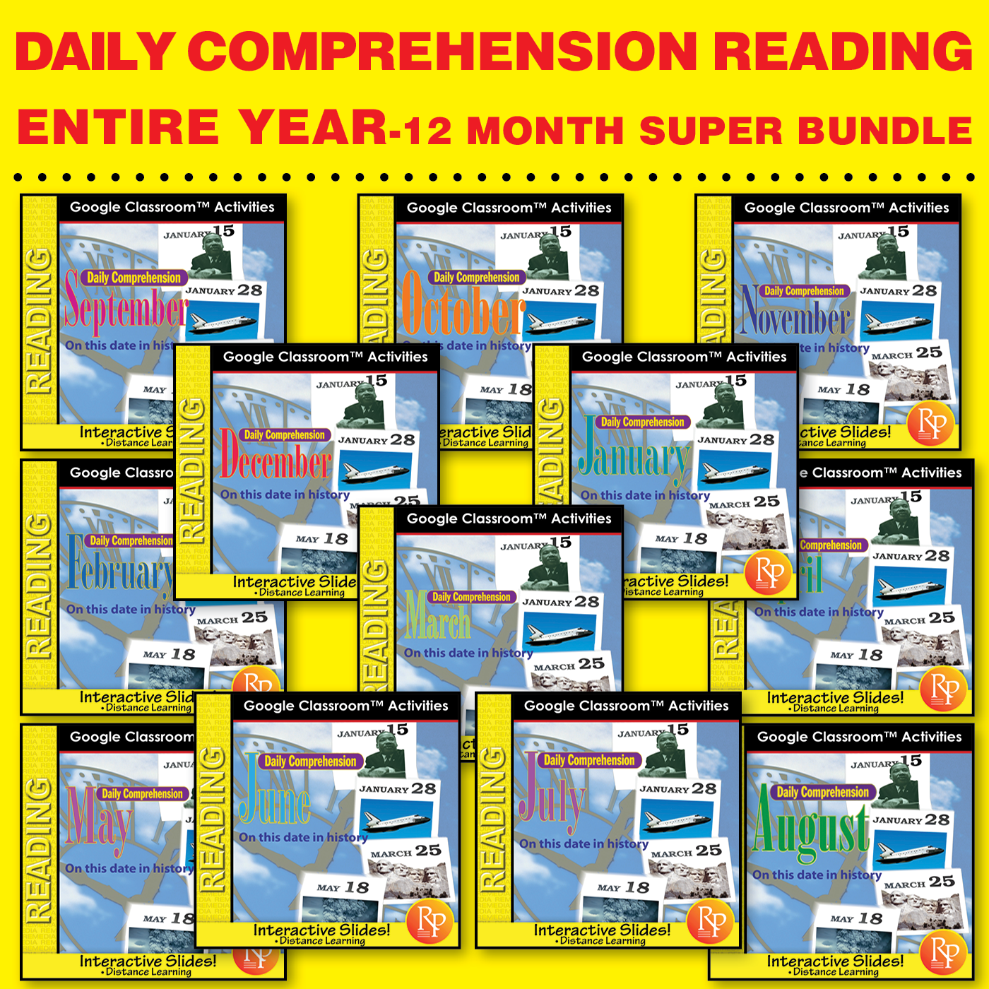 Google Slides BIG SET: Daily Comprehension ENTIRE YEAR