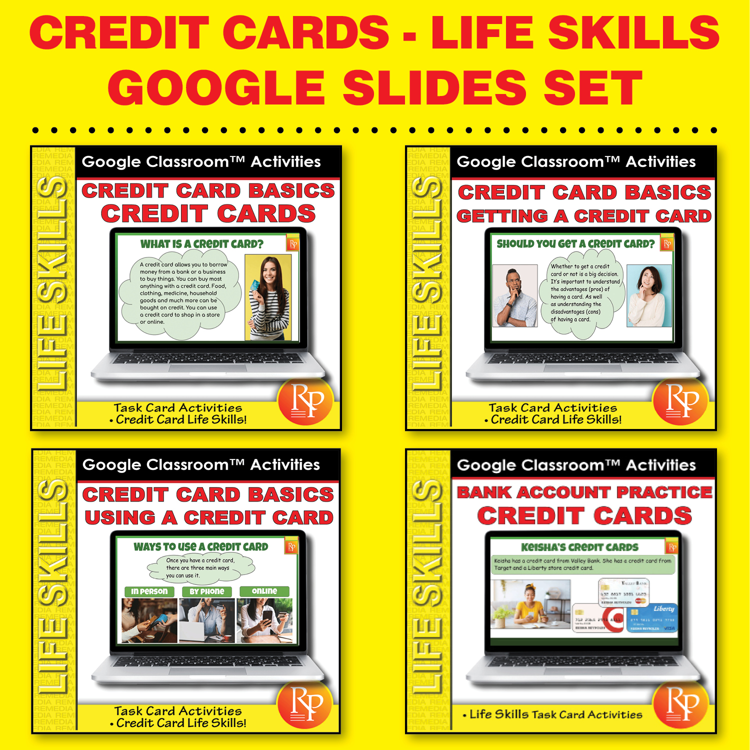 Credit Card Basics SET: Task Cards | Consumer Life Skills | GOOGLE ...
