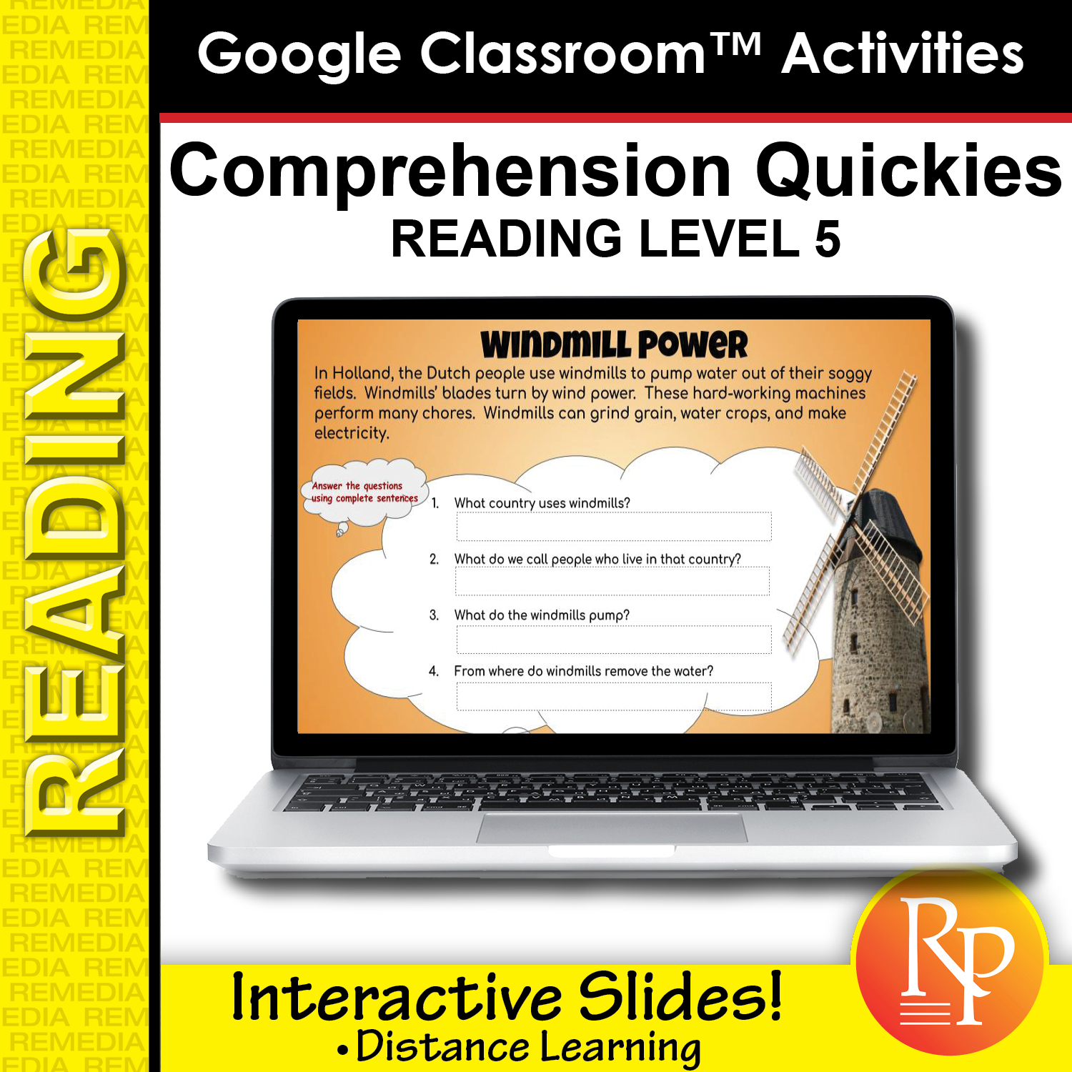 Google Classroom: Comprehension Quickies Reading Level 5 | Distance ...