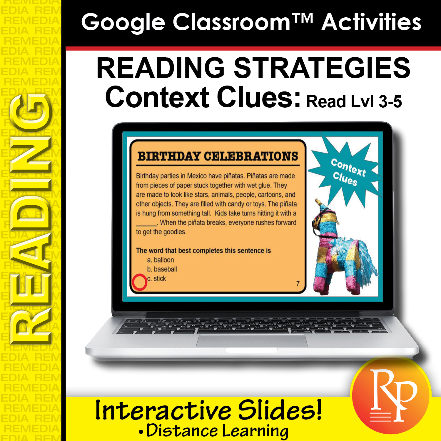 Google Classroom: Context Clues Reading Strategies Rdg Lvl 3-5 Distance ...