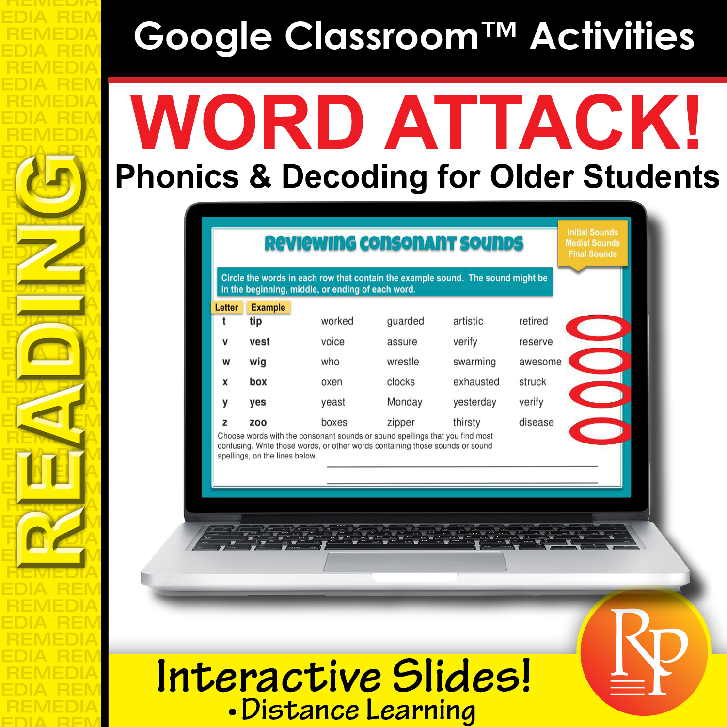 WORD ATTACK! Phonics & Decoding for Older Students: GOOGLE CLASSROOM SLIDES