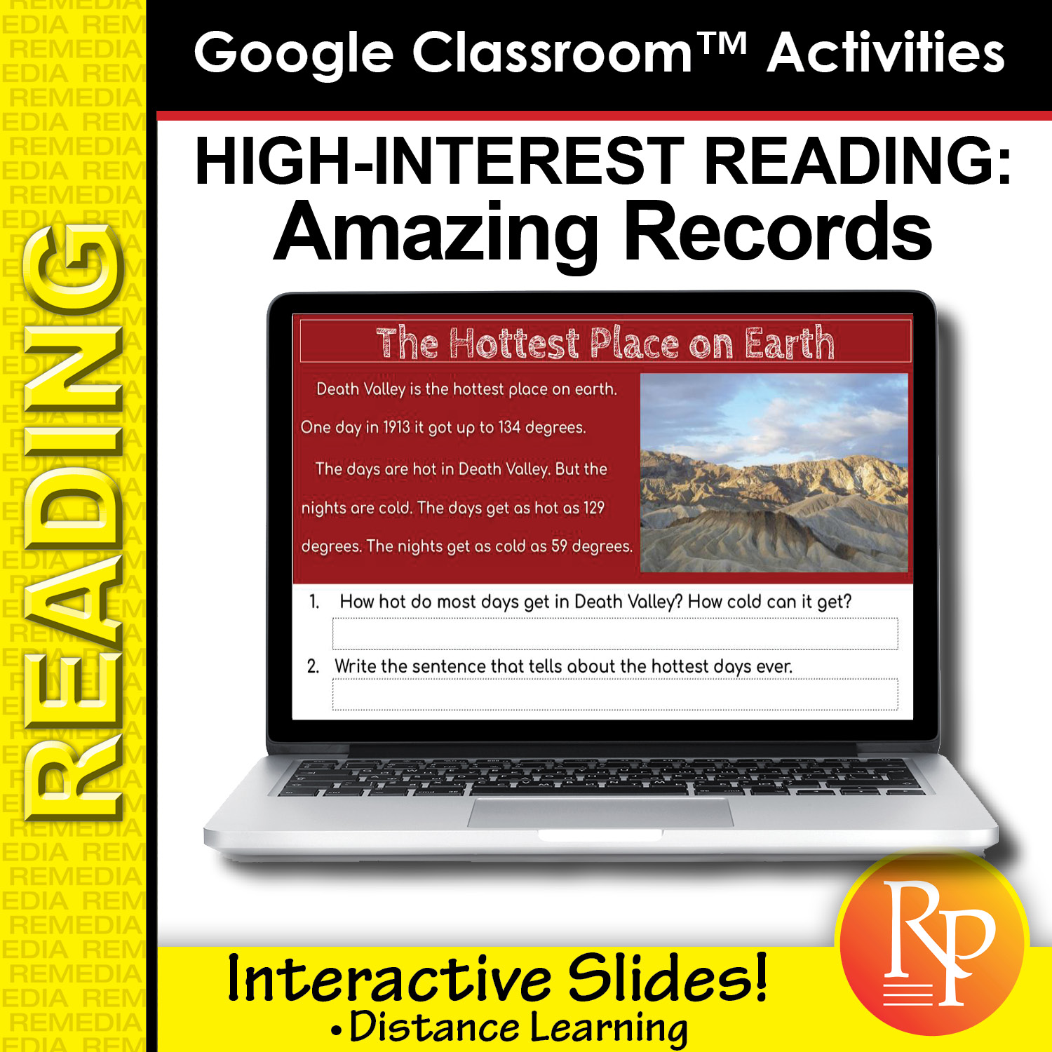 Google Slides - High Interest / Low Vocabulary Reading about AMAZING ...