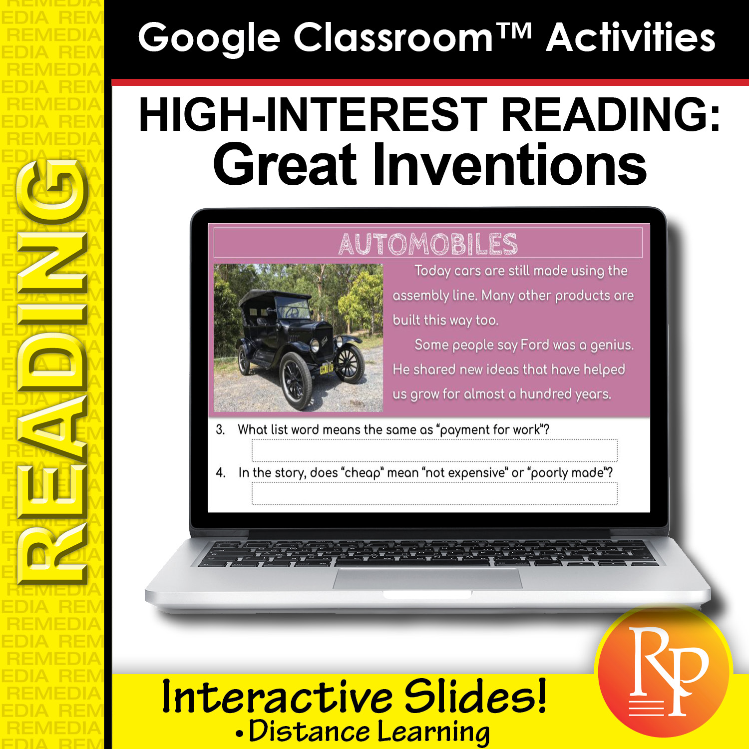 Google Slides - High Interest / Low Vocabulary Reading about GREAT ...