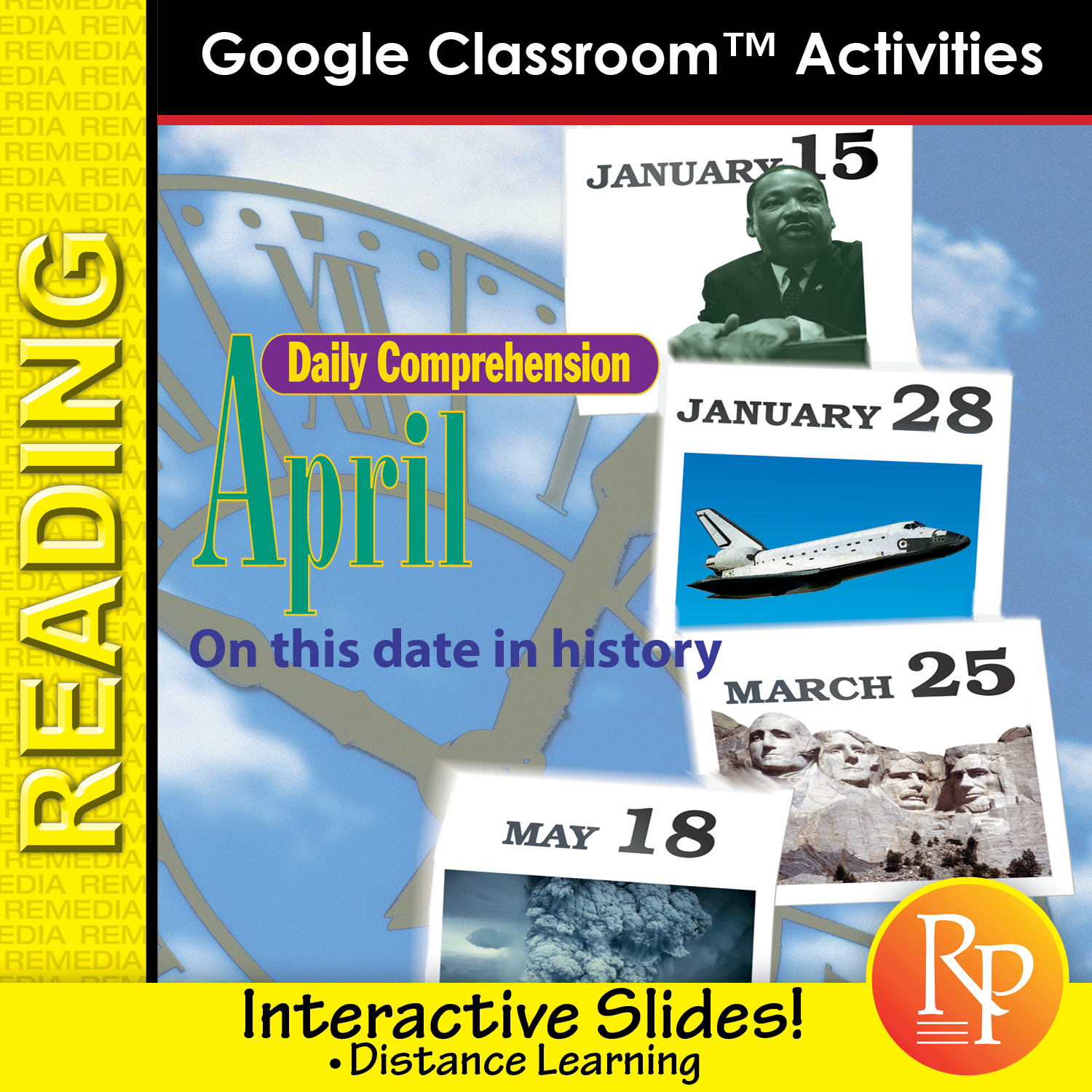 APRIL - DAILY READING COMPREHENSION "This Day in History" Google Slide ...