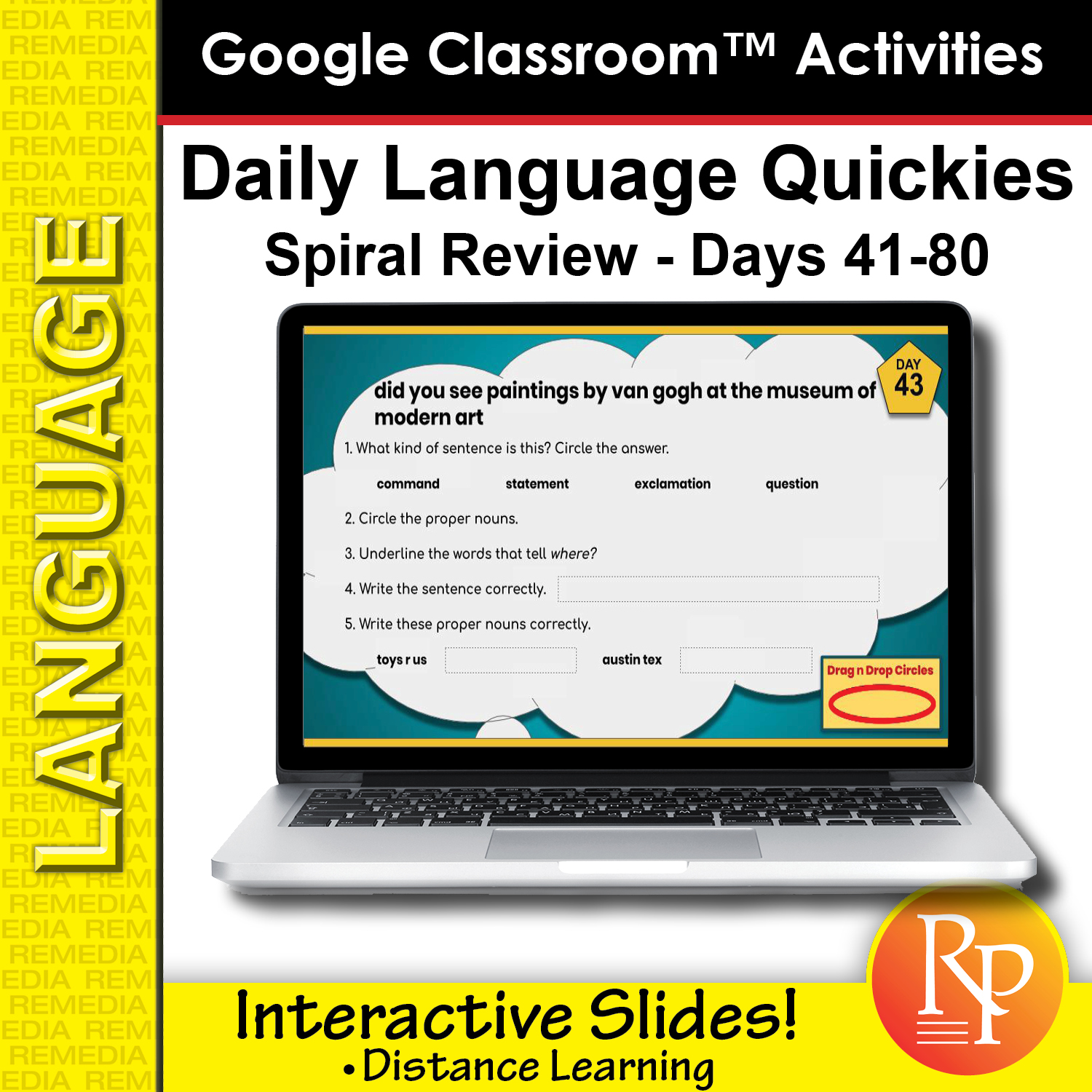 Google Classroom Activities: Daily Language Quickies Gr 3.2 | Distance ...