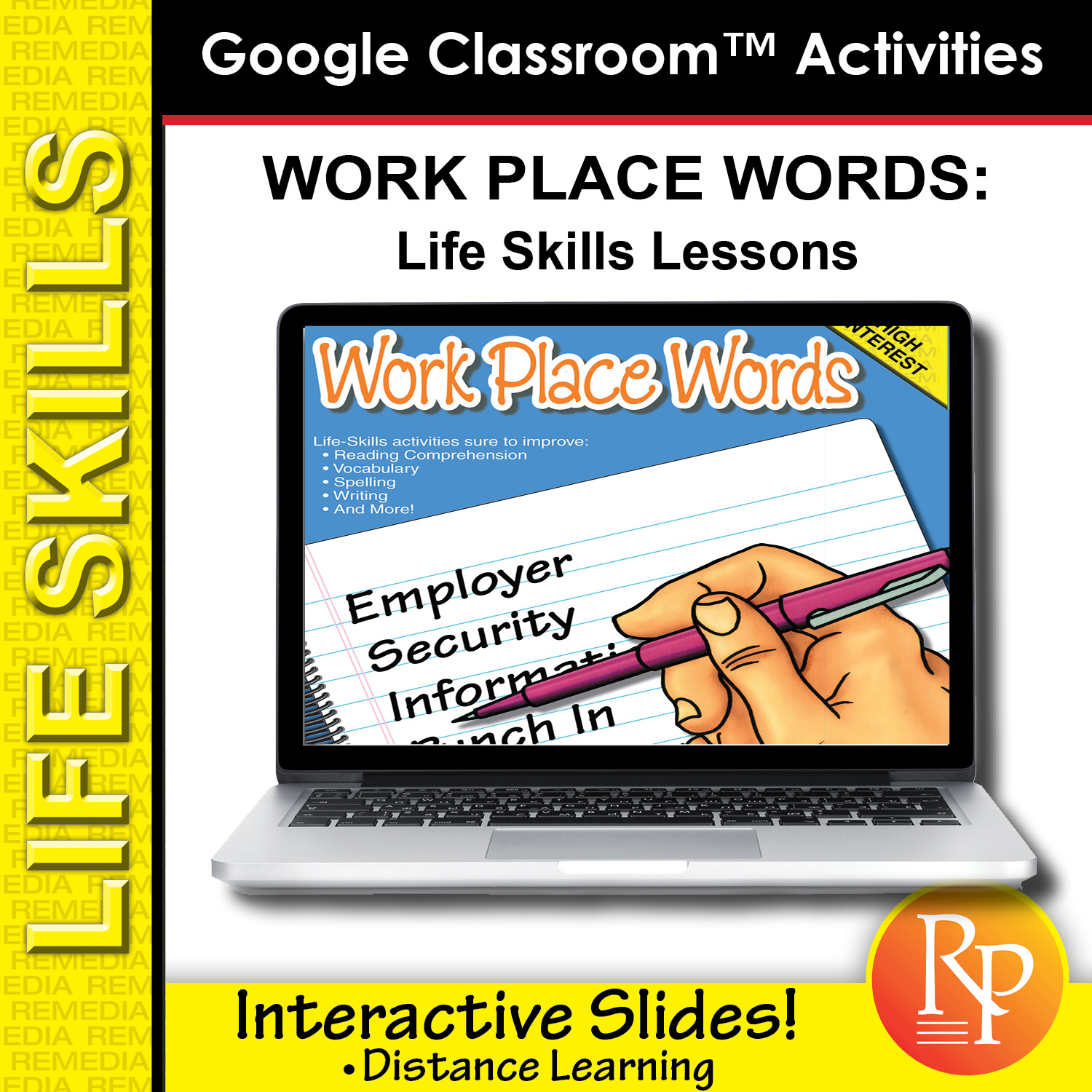 Google Classroom Activities: Work Place Words - Life-Skills Lessons