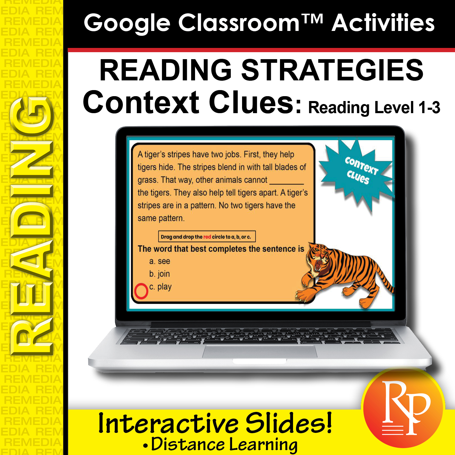 Google Classroom: Context Clues - Reading Strategies | Distance Learning