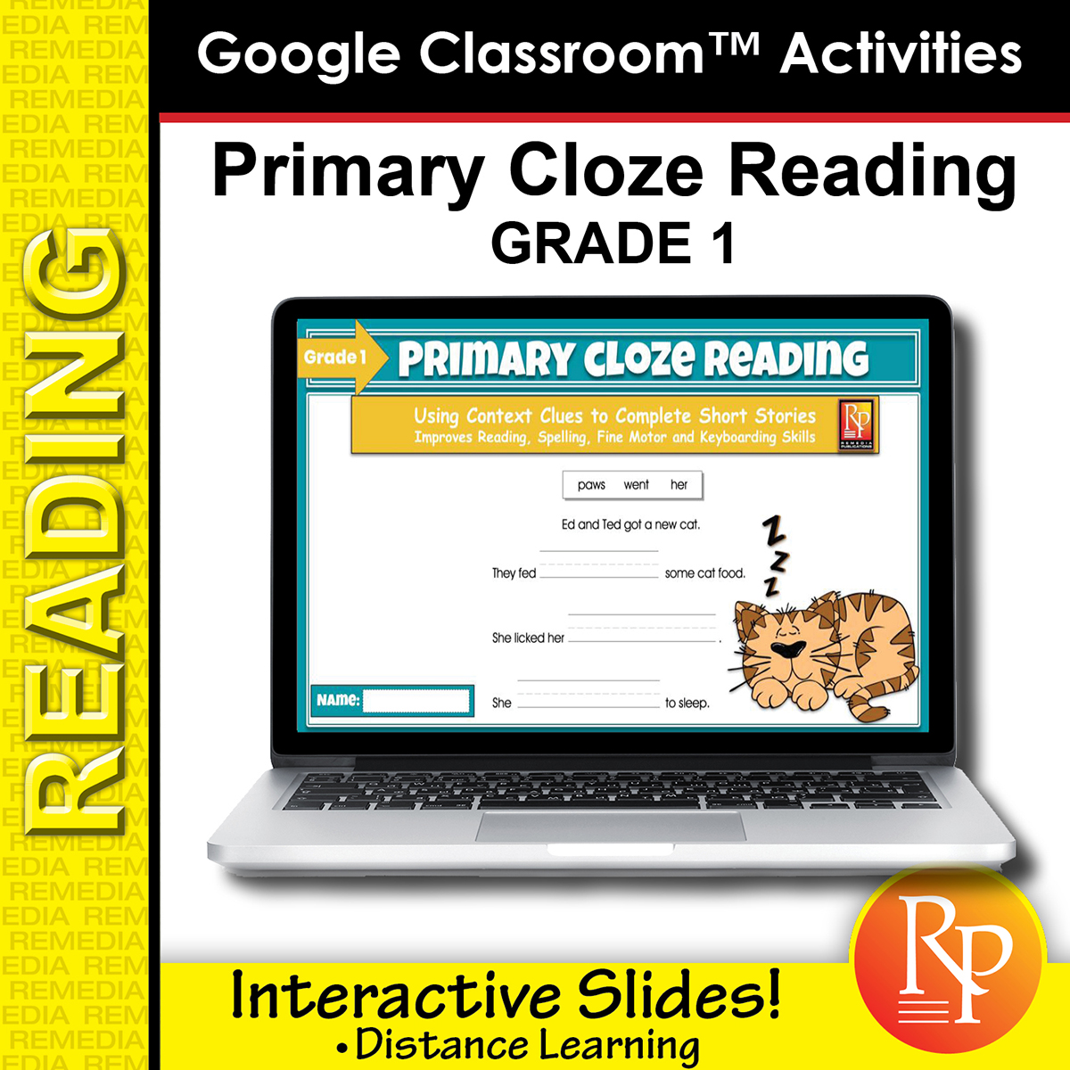 Beginning Cloze Reading Stories & Activities - Grade 1 | GOOGLE SLIDES ...