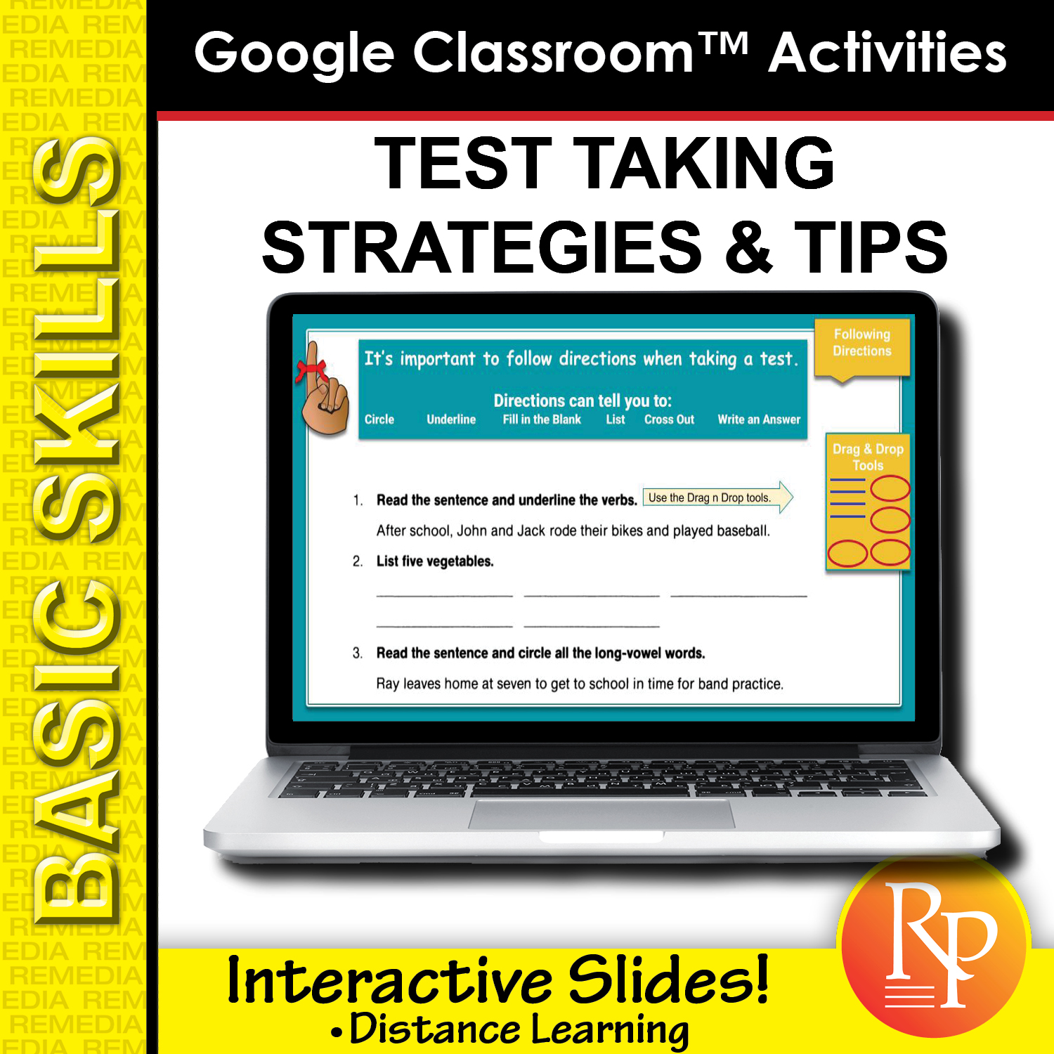 TEST TAKING STRATEGIES & TIPS: 96 Ready-to-use GOOGLE CLASSROOM LESSONS ...