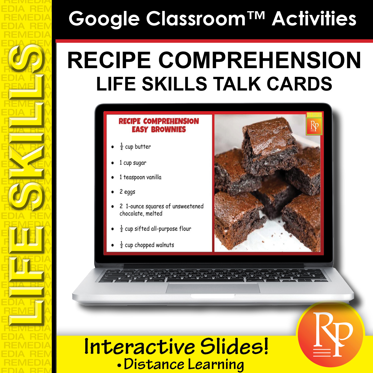 Google Slides: Recipe Comprehension 1 - Life Skills Task Cards