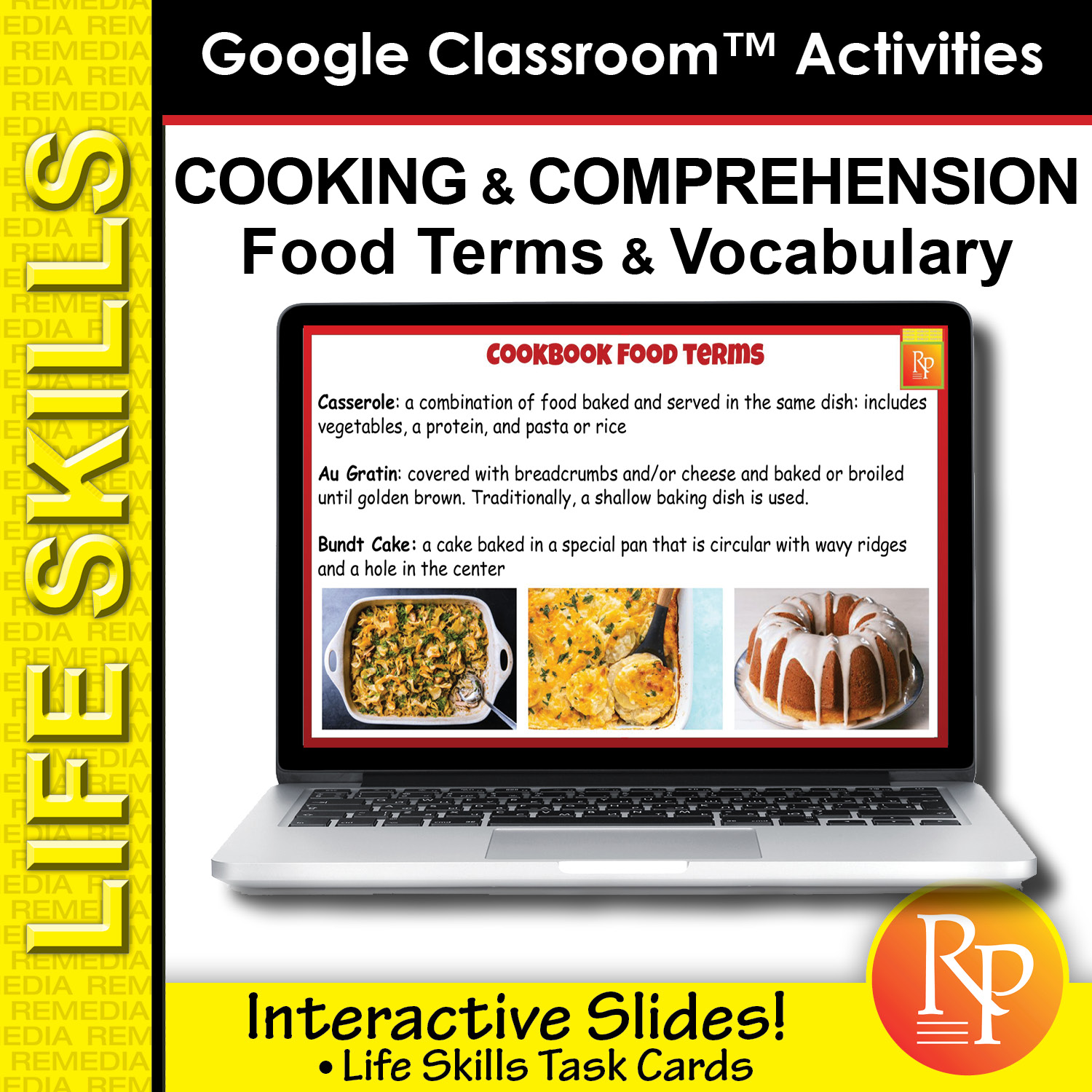 COOKING & COMPREHENSION: Food Terms & Vocabulary | GOOGLE SLIDES