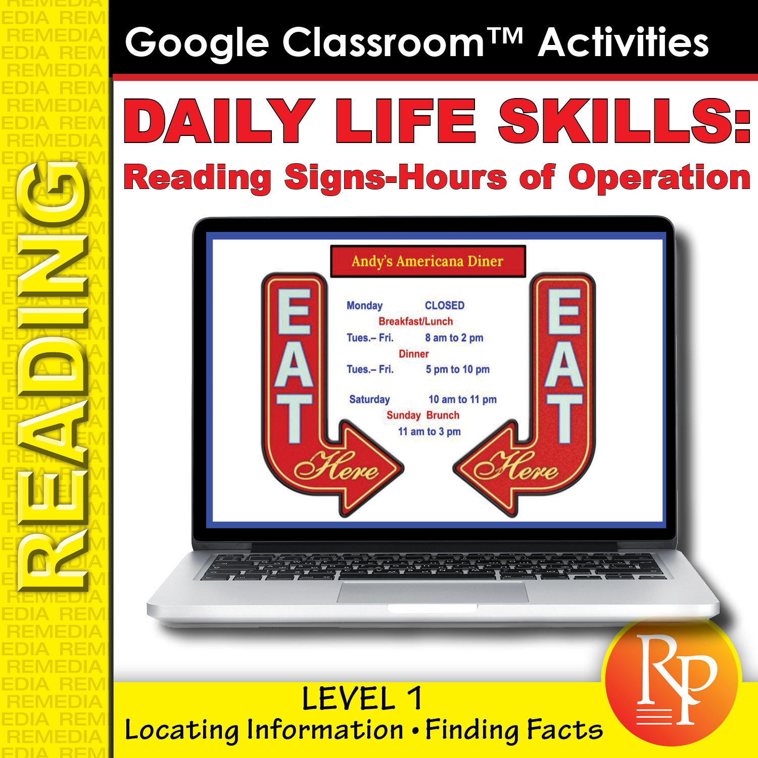 Daily Life Skills 1 GOOGLE: Reading & Understanding Signs & Hours Of ...