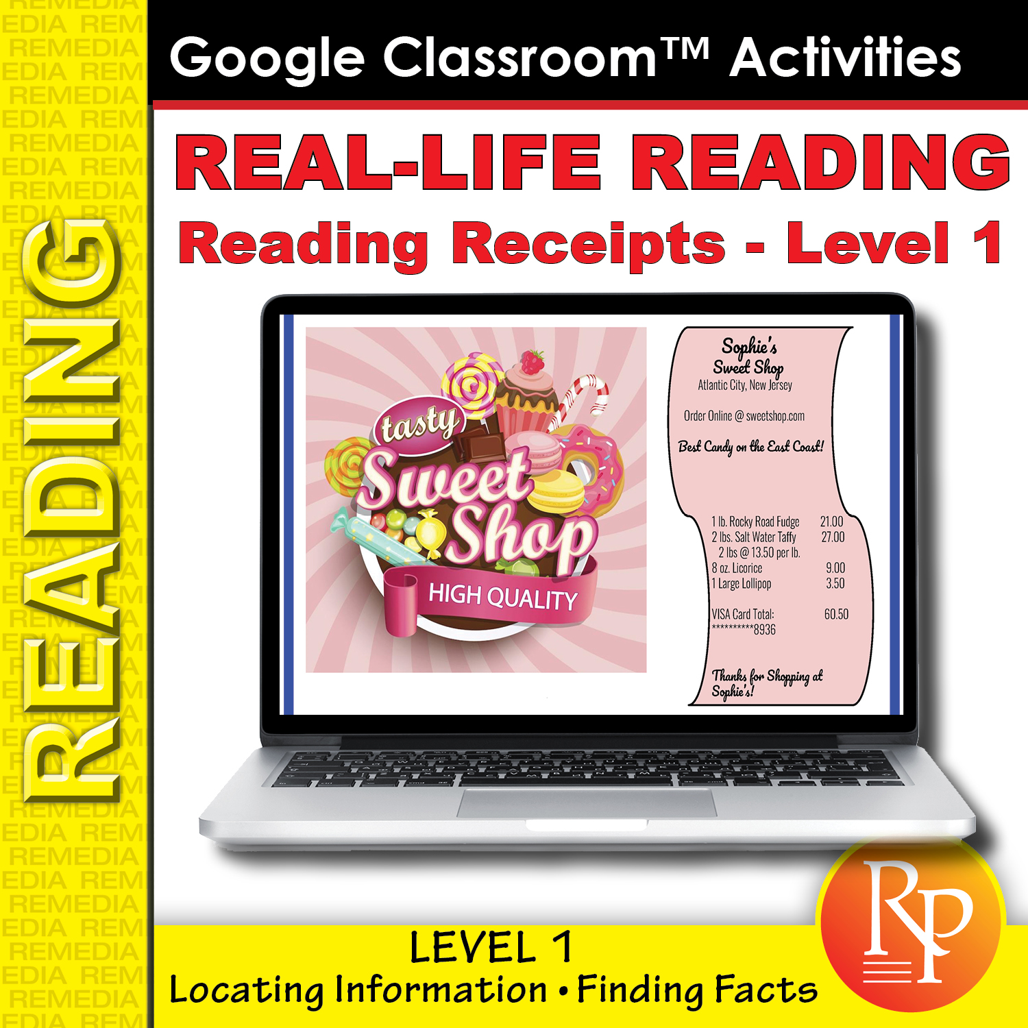 Reading Receipts 1 GOOGLE: Real-Life Reading