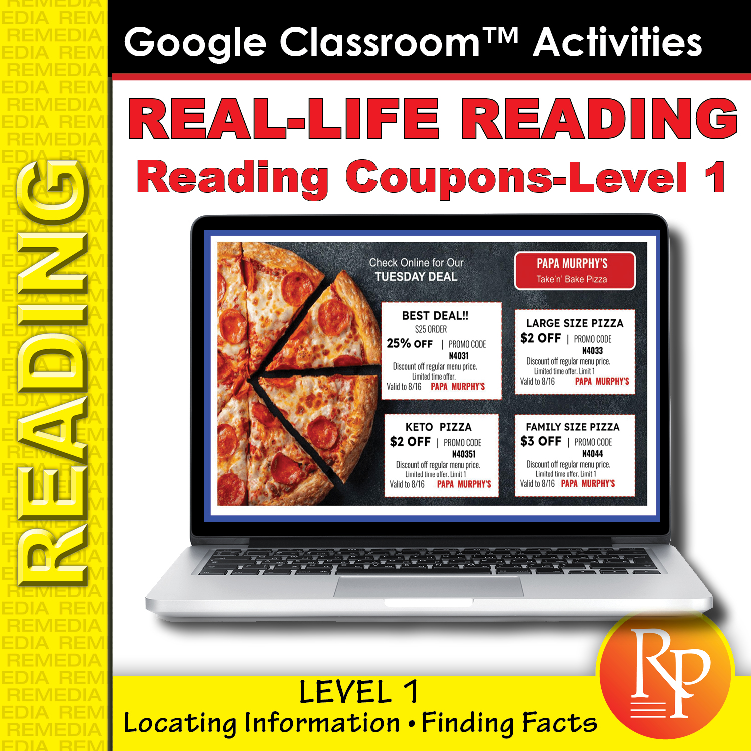 Reading Coupons Level 1: Functional Life Skills - Comprehension ...